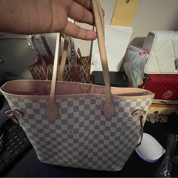 Louis Vuitton | Bags | Nib Louis Vuitton Neverfull Tote Mm Damier Azur ...
